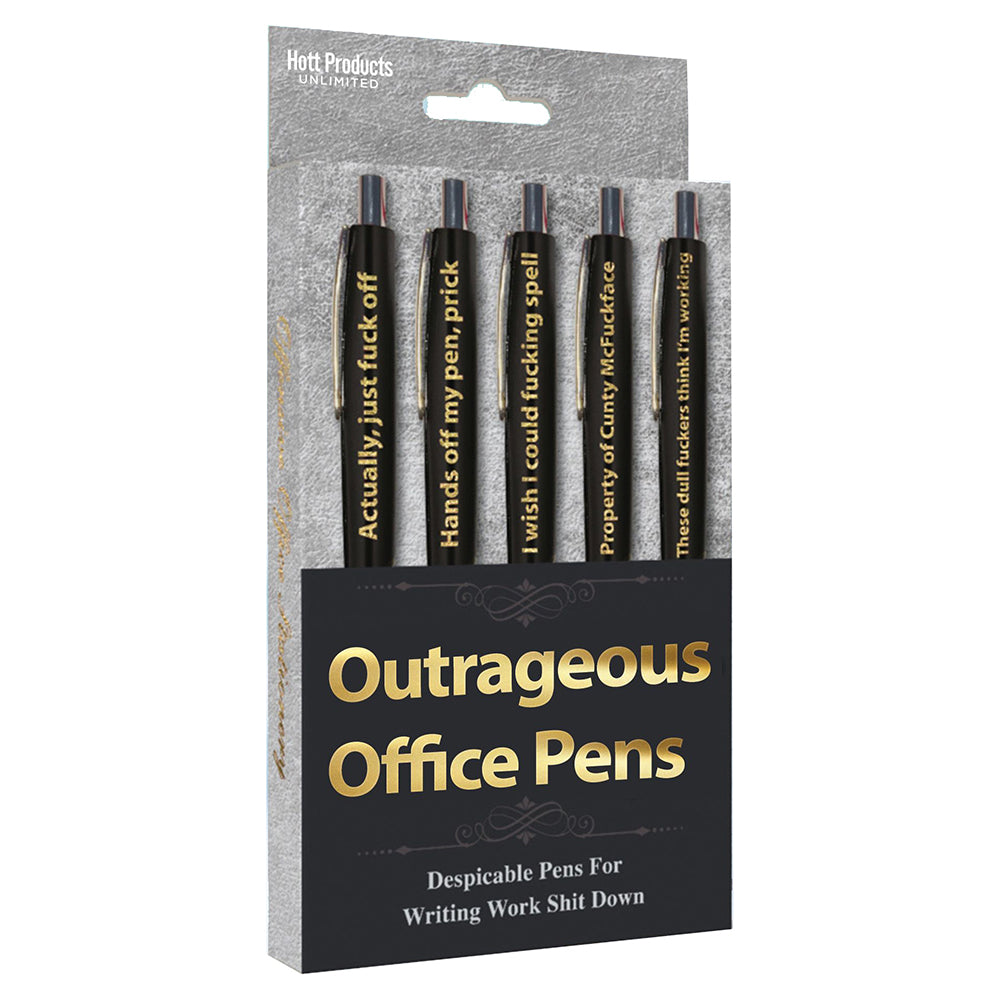Outrageous Office Pens Set of 5 – Red Garter